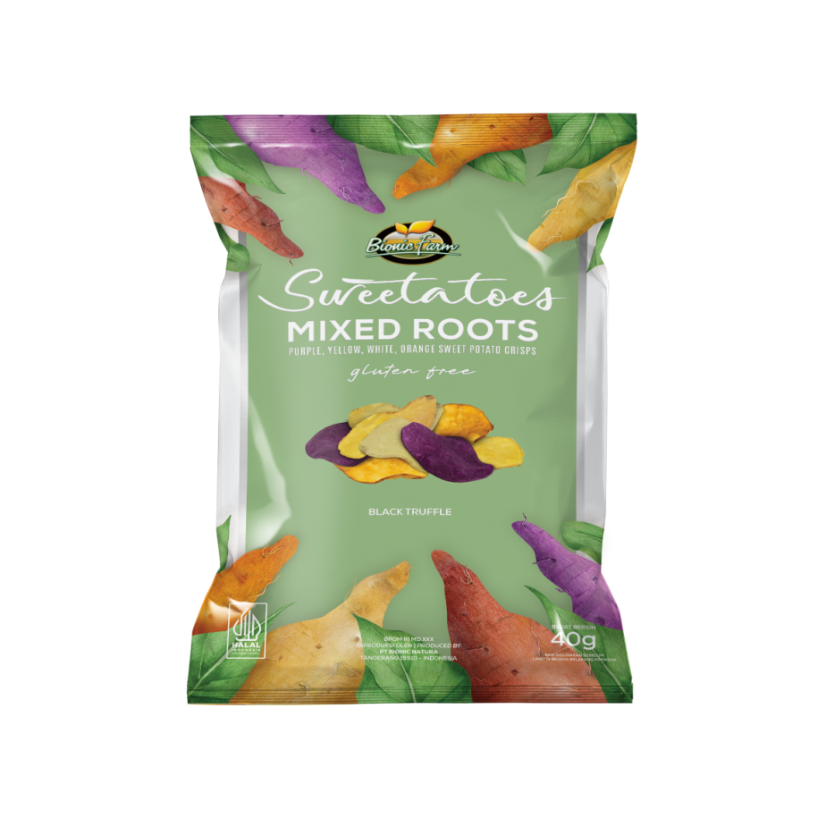 SWEETATOES MIXED ROOTS POTATO CRISPS | BLACK TRUFFLE – Bionic Farm